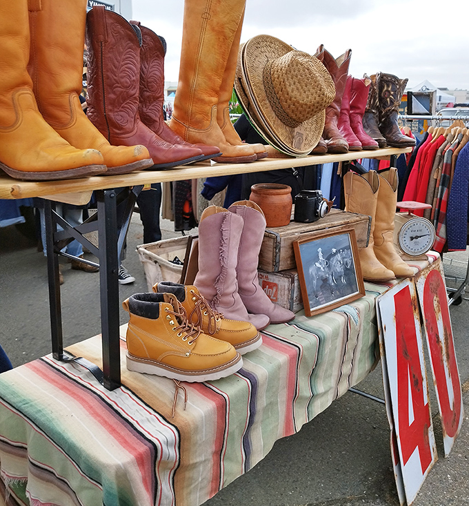 Boot heaven for urban cowboys and vintage fashionistas alike. These leather beauties have already done the hard work of breaking in.