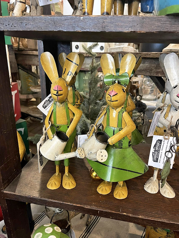 Easter bunnies with vintage charm that would make Beatrix Potter herself reach for her checkbook.