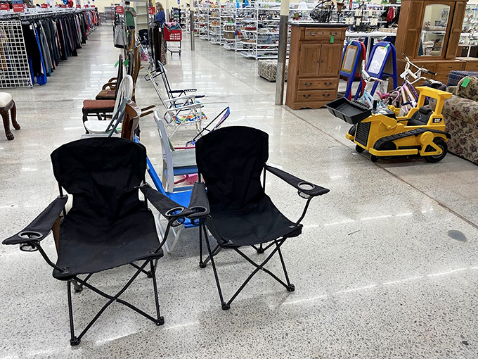 Camping chairs that have seen fewer adventures than they deserve. At these prices, your backyard, beach, or tailgate party just got an upgrade.