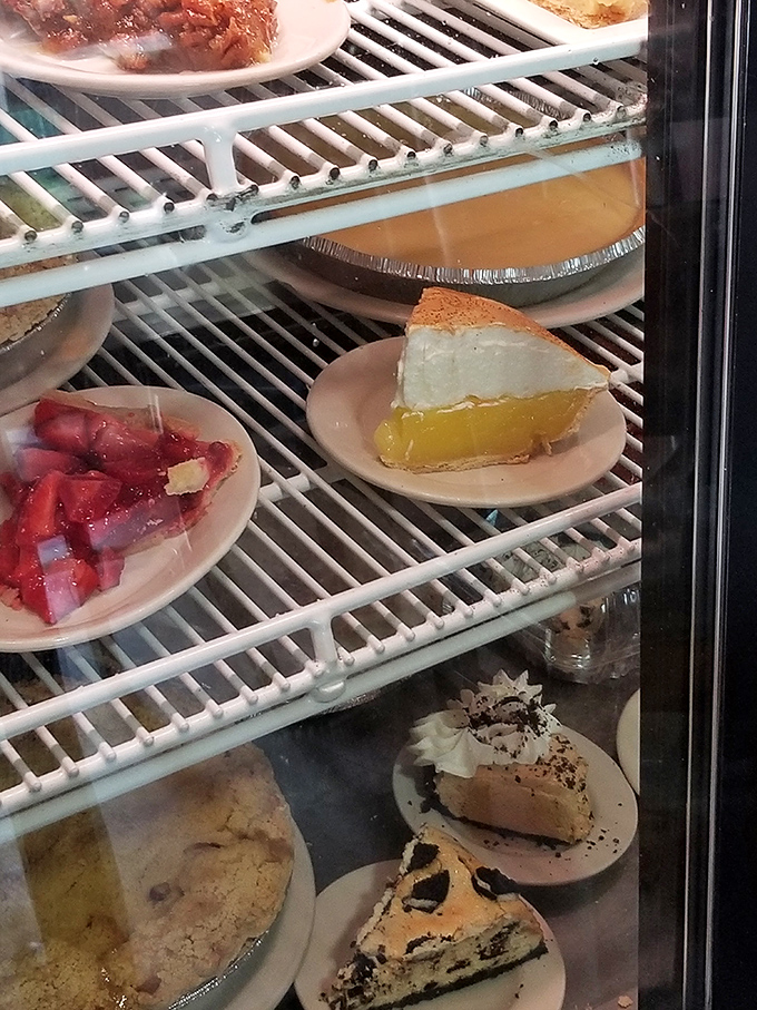 The dessert case &ndash; where diet plans go to die and happiness begins. That lemon meringue pie is calling your name.