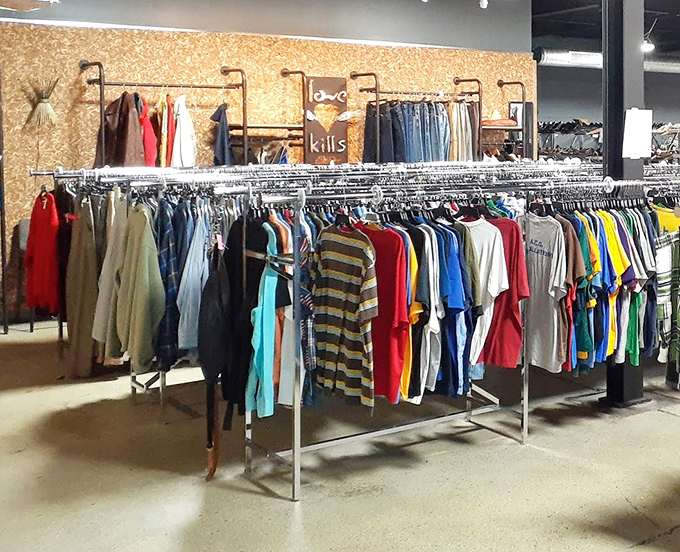 The rainbow of t-shirts and tops offers a color therapy session while you shop&mdash;proving retail therapy doesn't require retail prices.