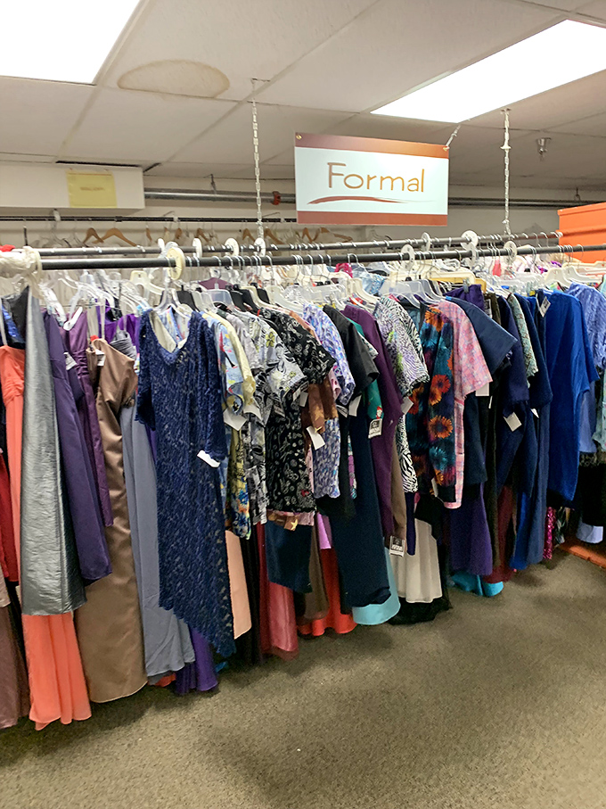 Formal wear hanging peacefully, ready to make you look fancy without requiring you to eat ramen for a month.