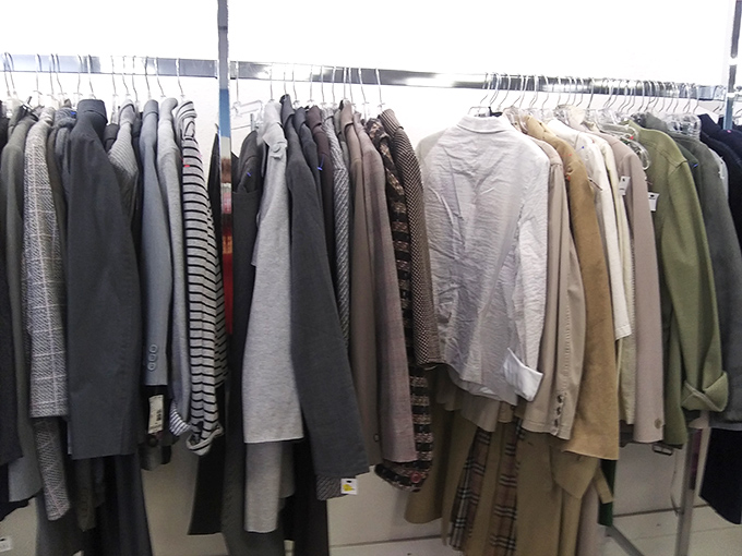 The men's section offers a sartorial time capsule &ndash; from classic blazers to that one weird patterned shirt someone definitely wore ironically.