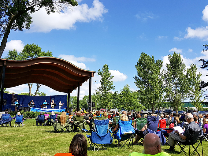 Summer concerts bring lawn chairs, community spirit, and the unspoken agreement that live music sounds better under Minnesota skies.