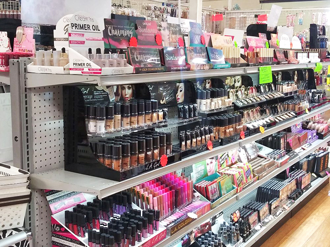 Beauty product heaven where makeup enthusiasts can score name-brand finds without the department store lighting that shows every pore.