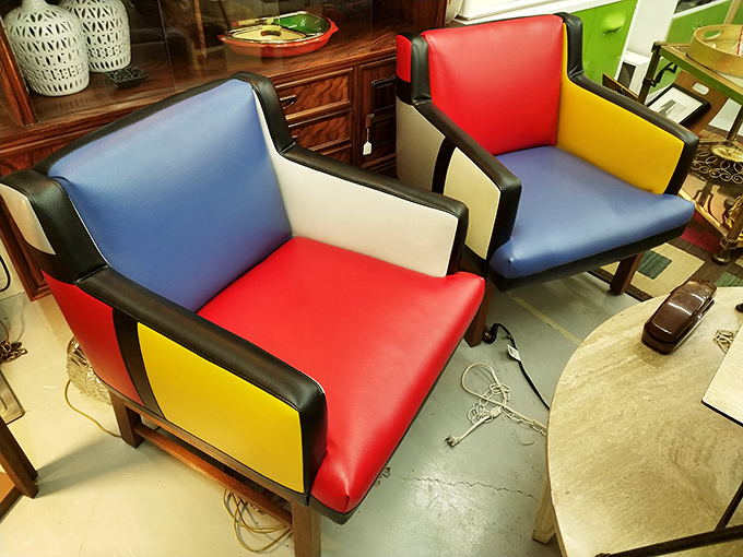 Mondrian-inspired mid-century chairs bring pop art vibrancy to any room &ndash; proving the 1960s never really went out of style.