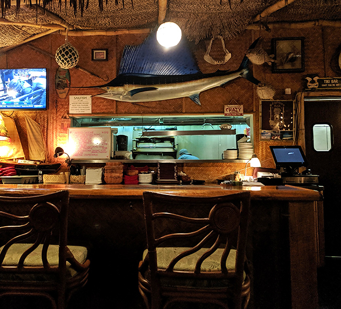 Counter seating where you can watch the culinary magic happen while contemplating your next order.