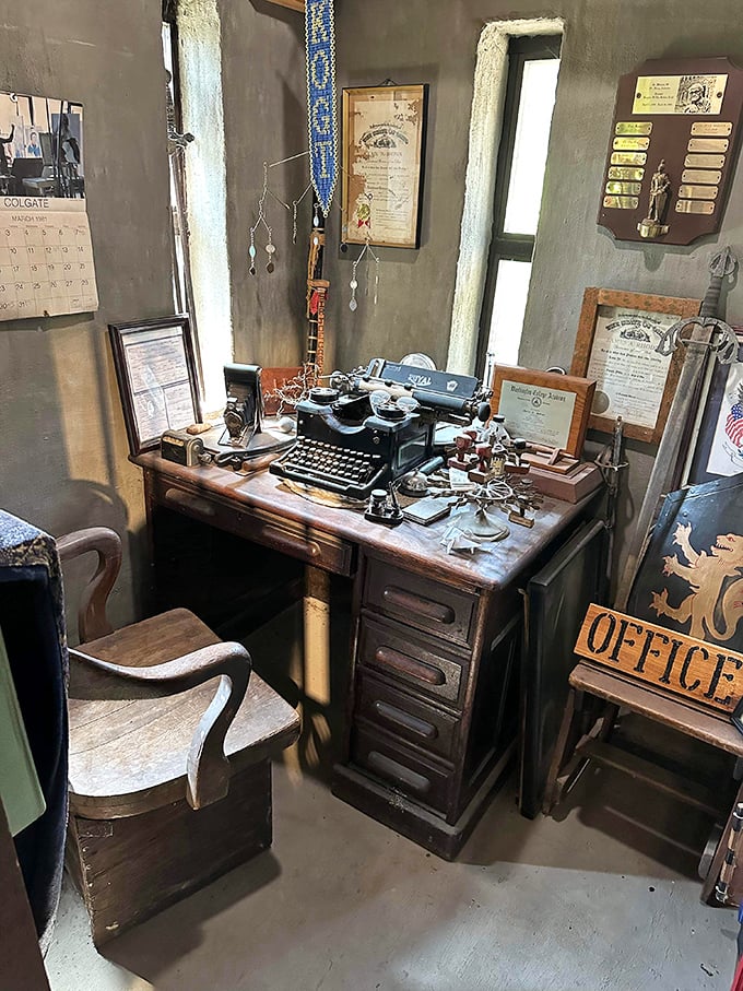 The medieval office setup, proving that work-from-castle was a thing long before work-from-home became trendy.