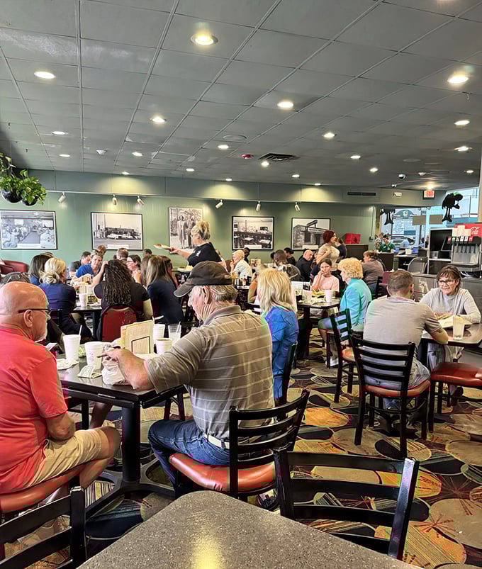 A full house at lunchtime speaks volumes about Wade's reputation. These diners aren't just eating&mdash;they're participating in a cherished Spartanburg tradition.