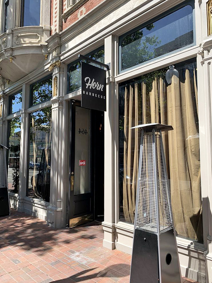 The storefront entrance feels like discovering a secret portal to flavor town. Step inside and leave your diet at the door.