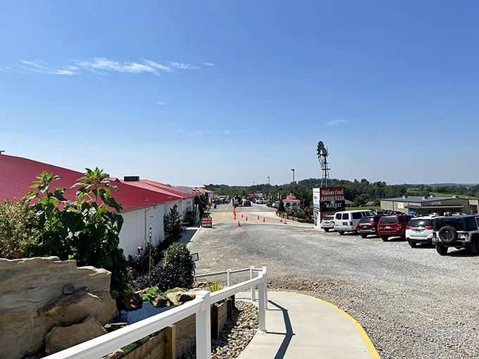 The red-roofed wonderland awaits with a parking lot that fills early &ndash; Ohio's bargain hunters know to arrive with empty trunks and full wallets.