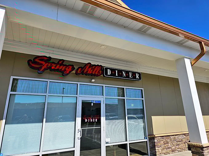 The welcoming entrance with that classic red signage&mdash;like a beacon of hope for hungry travelers on Interstate 81.