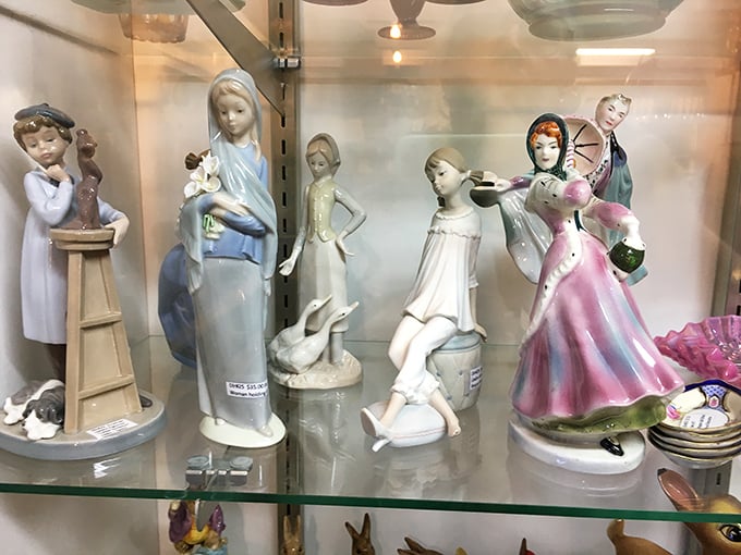 Delicate porcelain figurines that survived decades without breaking, unlike everything manufactured after the invention of planned obsolescence basically.