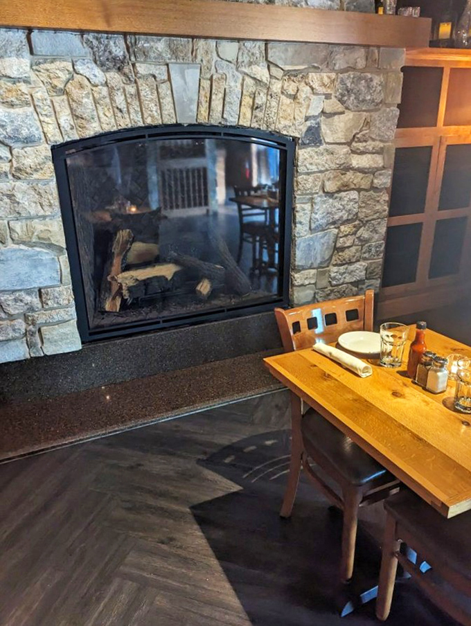 A fireplace that makes even the coldest Illinois winter feel like a warm Louisiana evening.