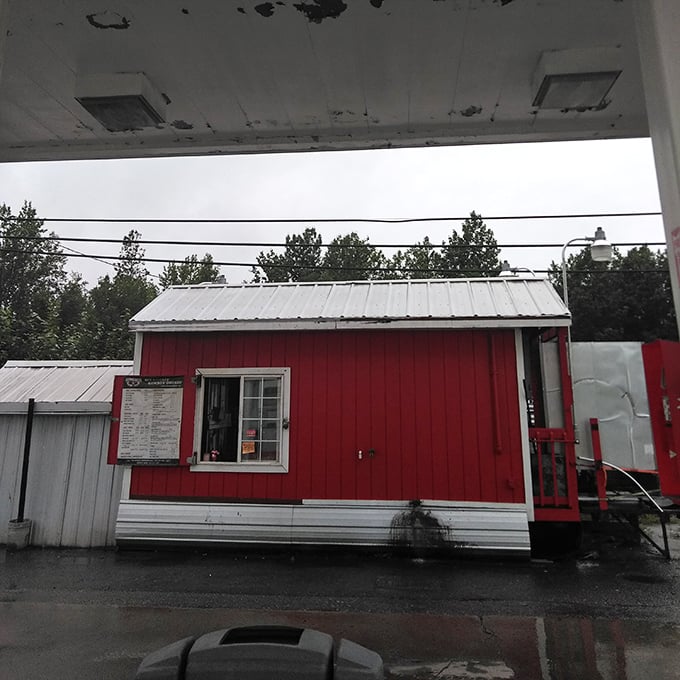 Rain or shine, this red BBQ beacon stands ready to serve smoky salvation to Anchorage's hungry masses.