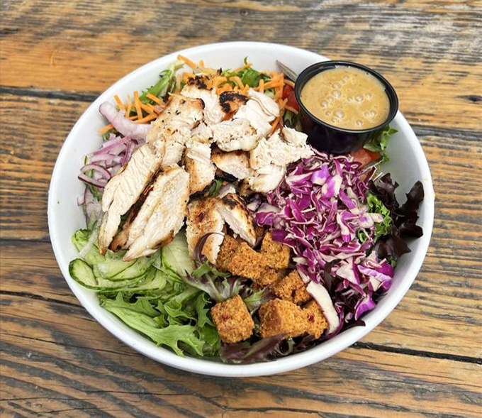 This isn't just a salad&mdash;it's a colorful canvas of fresh ingredients topped with perfectly grilled chicken. Even salad skeptics might be converted.
