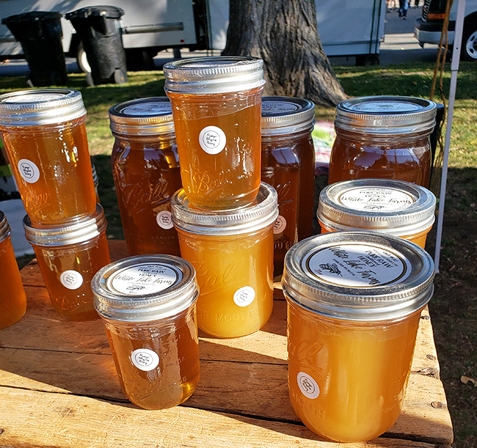 Liquid gold in mason jars&mdash;honey so local the bees probably recognize you from your backyard. Nature's perfect sweetener caught in mid-sunshine.