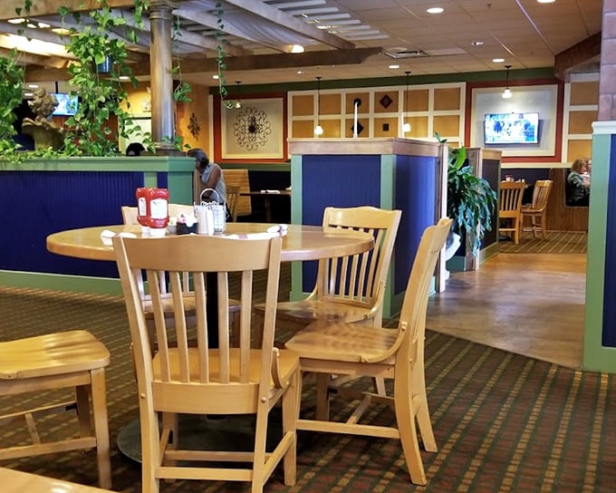 Inside Broadway Diner, where the decor says "relax" and the food says "you're home now."