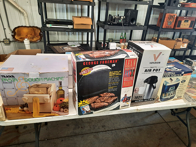 Kitchen gadget goldmine! Yesterday's "as seen on TV" becomes today's bargain find—because everyone needs a dough machine they'll use exactly once.