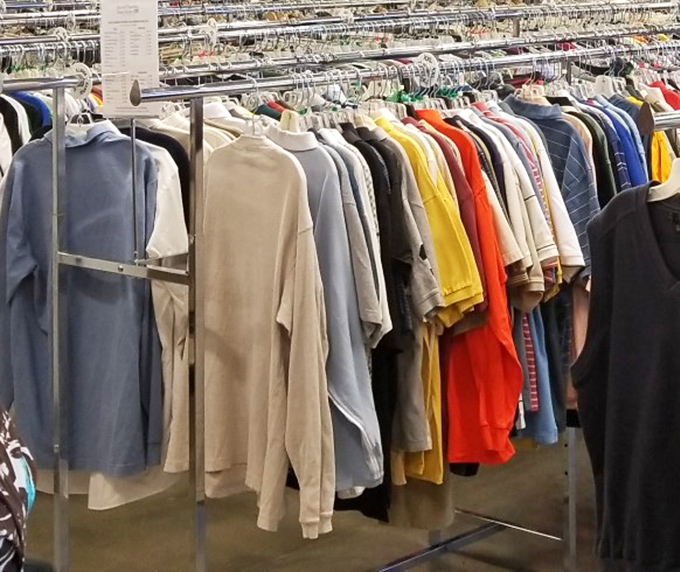 Men's clothing organized with military precision. From business casual to weekend wear, all priced so reasonably you'll feel like you're getting away with something.