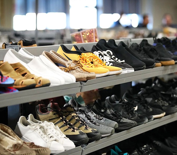 From casual sneakers to dress shoes, the men's footwear section offers something for every Kansas foot and every occasion.