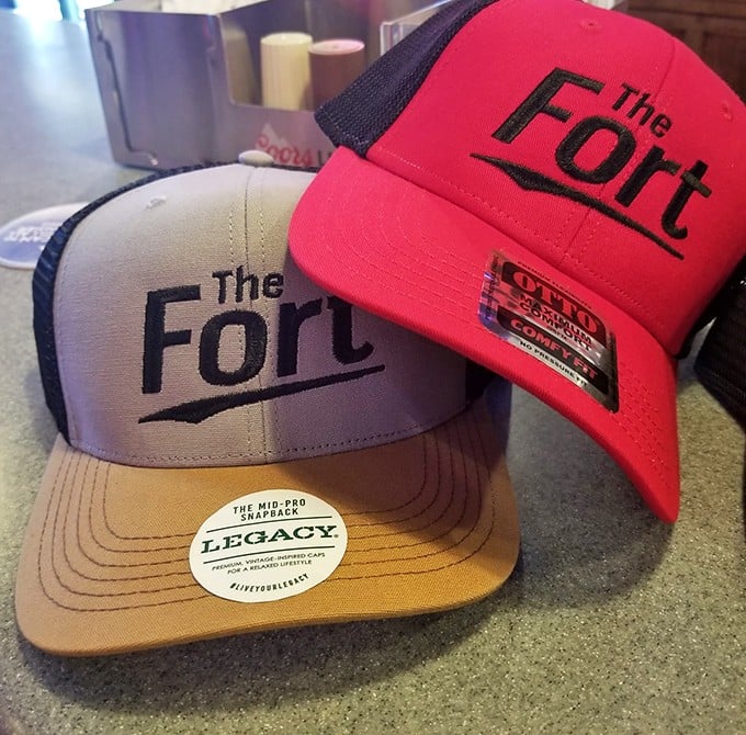 The Fort's trucker hats &ndash; the only souvenir that simultaneously keeps the sun out of your eyes and announces "I found the good food in Iowa."