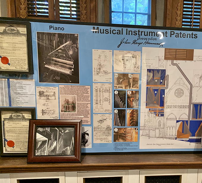 The castle houses fascinating exhibits on musical instrument patents, revealing the inventor's passion for both medieval aesthetics and modern innovation.