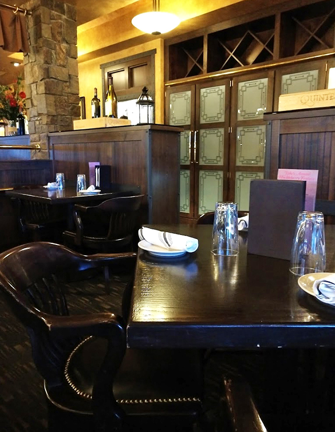 Dark wood, soft lighting, and thoughtful details create dining spaces that feel both special and comfortable, like your favorite room got a makeover.