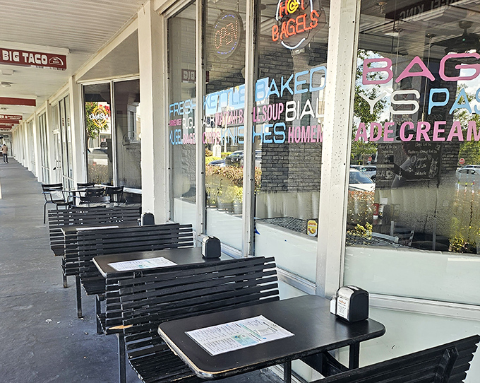 Outdoor seating for those rare Florida mornings when the humidity takes a day off and alfresco dining feels like a reward for surviving summer.