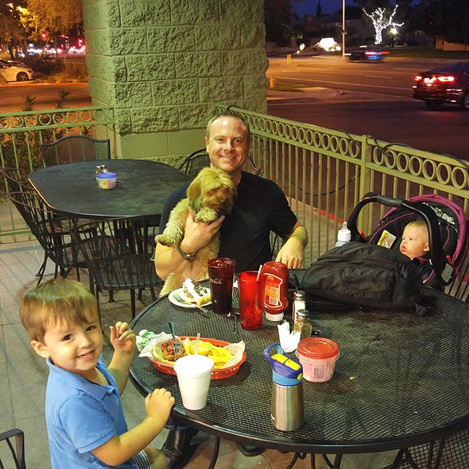 Family-friendly dining extends to the outdoor patio, where memories are made over milkshakes and the simple joy of sharing a meal together.