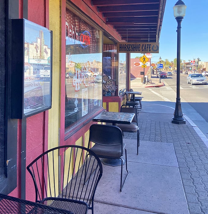 The sidewalk seating offers a front-row view of Wickenburg's main street&mdash;perfect for people-watching while your coffee cools to the ideal temperature.