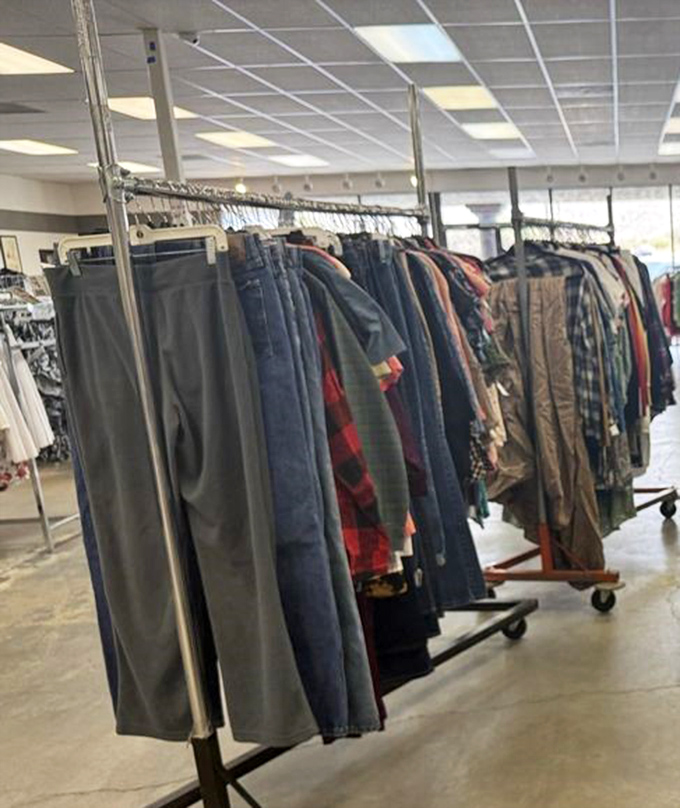 The pants parade &ndash; where yesterday's office wear becomes tomorrow's vintage find. Those gray slacks have stories to tell.