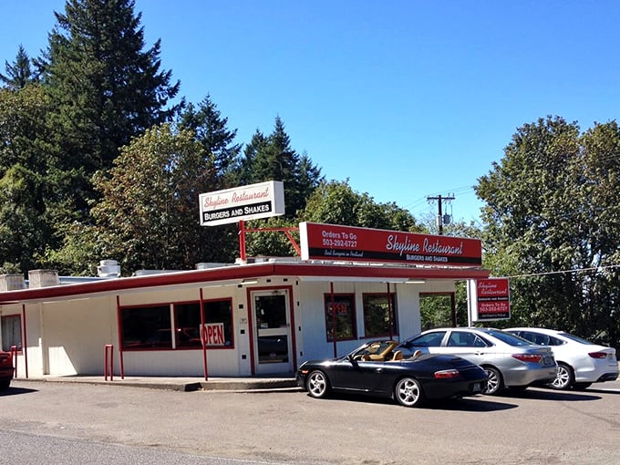 A parking lot that fills up fast because word travels when burgers are this good.