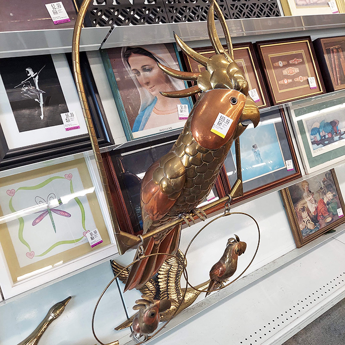 This magnificent brass parrot isn't just decor&mdash;it's a conversation piece that will have guests questioning your sanity and taste simultaneously.