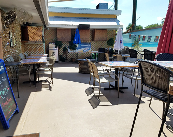The patio&mdash;where the Florida sunshine is served alongside your meal, with a gentle breeze as your most attentive server.