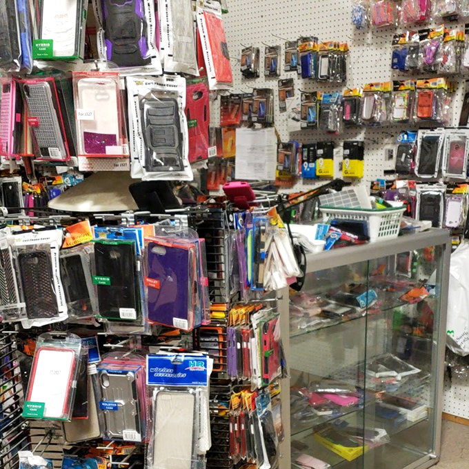 Phone case cornucopia! In this digital accessories wonderland, even your grandmother's flip phone might find a fashionable outfit. 