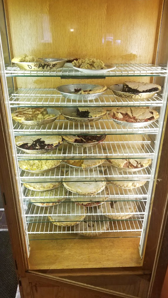 The pie case &ndash; Nebraska's version of the Louvre &ndash; where fruit-filled masterpieces wait patiently for their moment of glory.