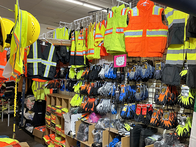 High-visibility workwear that says "I take safety seriously" while also saying "I might be directing traffic at a rave later."