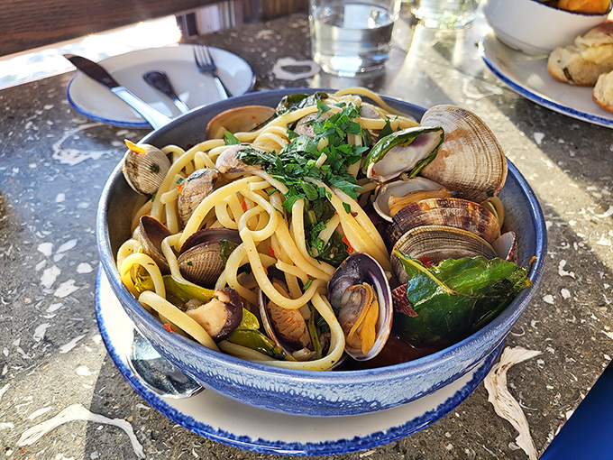 Linguine and clams having their best day ever&mdash;a twirl-worthy pasta dish where the ocean meets Italy in perfect harmony.
