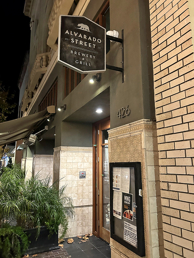 The sign that signals you've arrived at your destination. Like a beacon for the hungry and thirsty, it promises craft beer salvation just steps away.