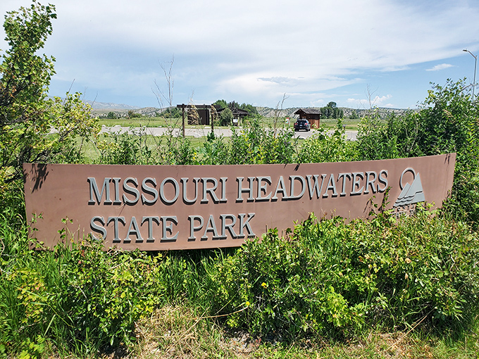 The entrance sign doesn't shout for attention&mdash;it quietly announces you've arrived somewhere special, like a whispered secret among Montanans.