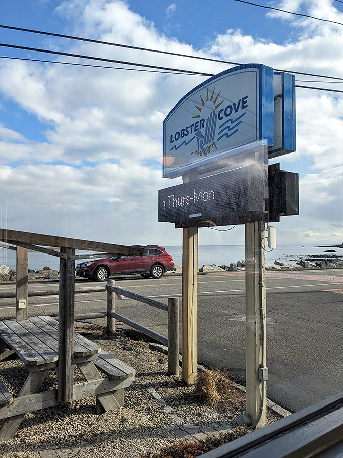The sign stands as a beacon to hungry travelers: "Abandon your diet, all ye who enter here."