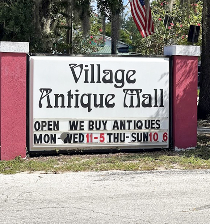 The sign says it all&mdash;they're open and they buy antiques. Which means your treasure hunting can become a dangerous two-way street of commerce. 