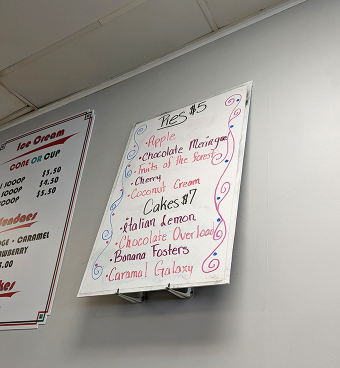 Handwritten specials including Italian Lemon and Caramel Galaxy cakes&mdash;because pie isn't the only way to end a perfect meal.