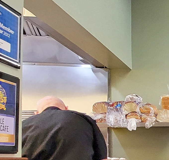 That moment when you spot the person working the register and realize they've probably heard every life story in Duluth over morning coffee.