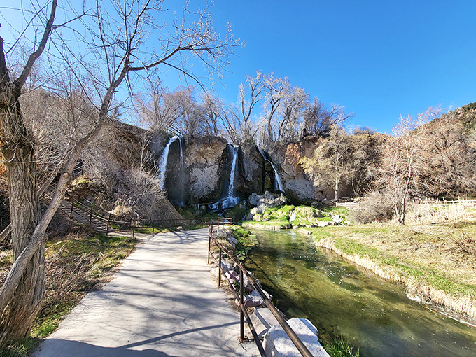 The entrance sign promises adventure, and unlike most promises you hear these days, this one delivers spectacularly just a few steps beyond.
