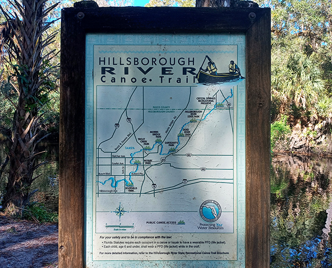 The Hillsborough River Canoe Trail map &ndash; Florida's original GPS system for those brave enough to paddle their own adventure.