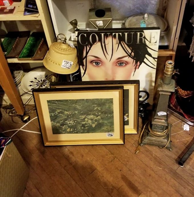 Wall art waiting for its next home, where these framed treasures will spark conversations and quietly judge your other decorating choices.