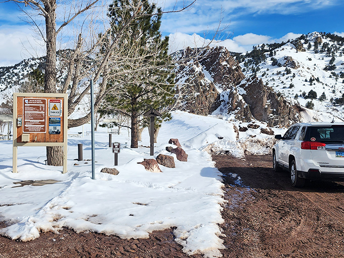 Winter's quiet transformation: Snow dusts the landscape like powdered sugar on a desert dessert, revealing a side of Nevada many visitors never see.