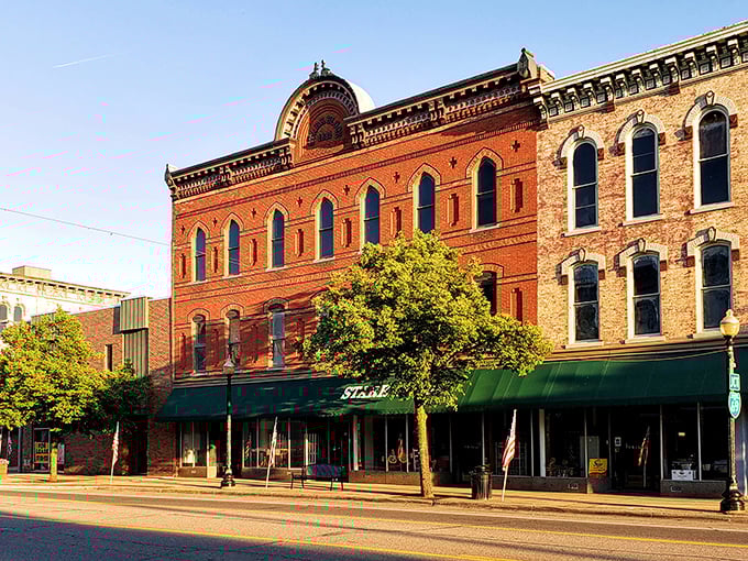 Coldwater's golden-hour glow transforms these brick beauties into a sunset painting &ndash; Edward Hopper would've set up his easel right here.